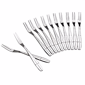 Eagrye Tasting Cocktail Forks, 12-Piece Stainless Steel Fruit Forks, F