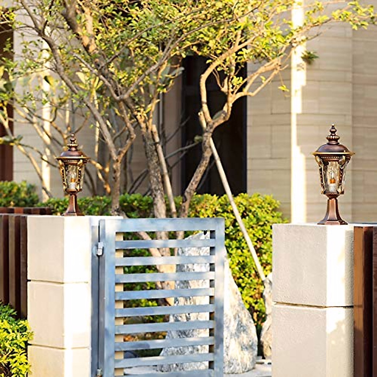 ZSEDP Outdoor Lamp Wall Headlights Pastoral Style Doorpost Lamp Balcony Lamppost Headlight Wall Lamp Standing Lamp Waterproof Lawn Lamp