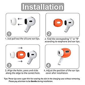 IiEXCEL 5 Pairs (Fit in Case) Anti-Slip Ear Tips Compatible with AirPods Pro 2, Ultra Thin Slim Silicone Eartips Earbuds Gel Cover Accessories Compatible with AirPods Pro 2nd Generation 2022 Colorful