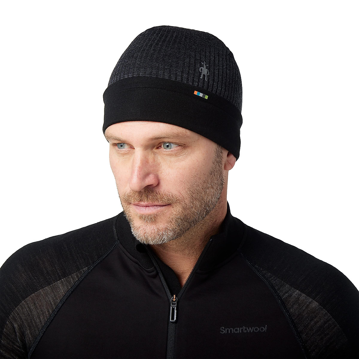 Smartwool Thermal Merino Wool Stash Beanie for Men and Women, Charcoal Heather, One Size