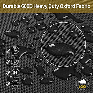 delightLife Sofa Cover Outdoor Loveseat Cover, Patio Furniture Covers Waterproof 600D, 54 Inch Patio Loveseat Cover Fits for 2-3 Seats (54" W x 38" D x 20"/29" H)