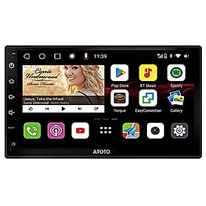 ATOTO S8 Premium 7inch Double-DIN Android Car Stereo, Wireless CarPlay & Android Auto, Dual Bluetooth w/aptX HD, QLED Display,Split Screen, HD Rearview with LRV, USB tethering,SCVC and More, S8G2B74PM