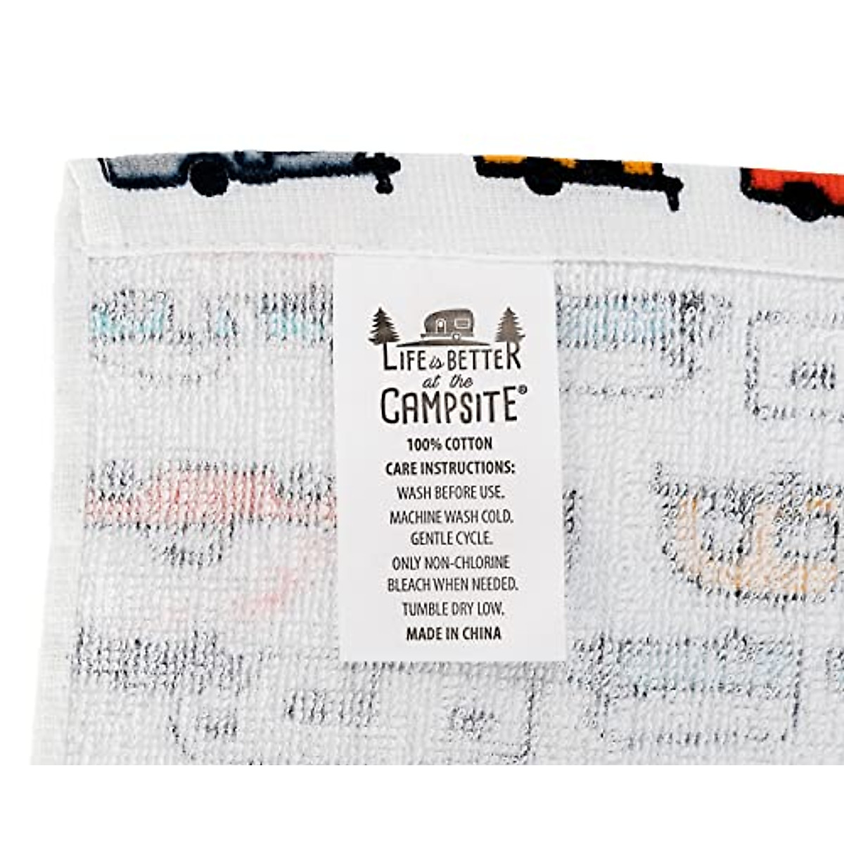 Camco Life is Better at The Campsite RV Dish Towel Set - Perfect for Drying Hands and Dishes - Includes a Set of (2) Towels - 27-Inches x 16-1/2-Inches (53301)