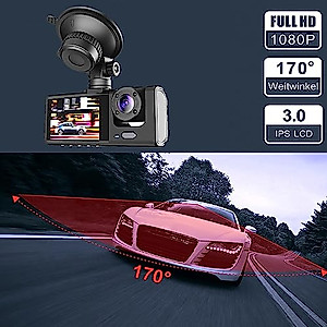 1080P Smart Dash Cam - 2.0Inch IPS Driving Recorder - Car Driving Recorder with Night Vision, Seamless Loop Recording, Emergency Video Lock - Video Recorder for Car - Dashcam