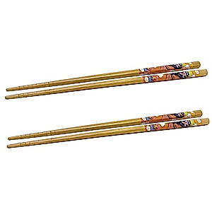 JUST FUNKY Naruto Shippuden Chopsticks Set of 2 - Official Naruto Collectible Chopsticks - Includes 2 Matching Sets of Bamboo Chopsticks - 8.85 Inches Long Anime Chopsticks