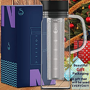 SAMBANGAN Cold Brew Coffee Maker Iced Coffee Maker Ice Tea Maker Glass Airtight - 1.5L/51oz