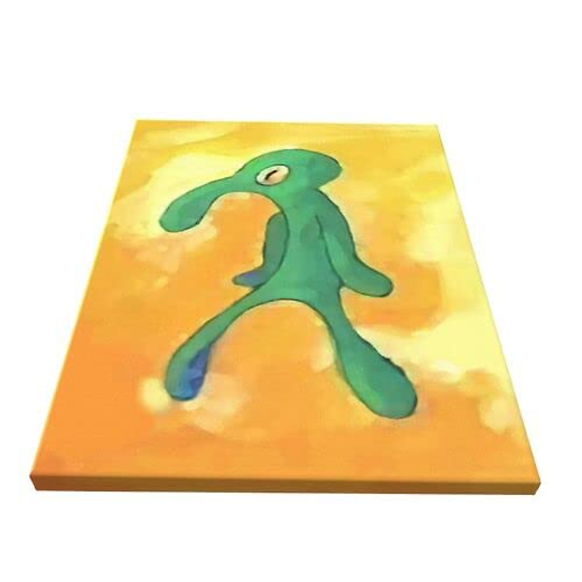 Bold and Brash Painting Canvas Squidward Poster Wall Art Print Home Bathroom Decor Framed Bedroom Office Living Room 8X12 Inch