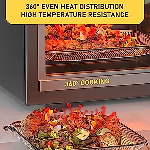 DT251 Air Fry Basket Replacement Compatible with Ninja Foodi DT251, DT201, DT200 Air Fryer Oven, Stainless Steel Air Fryer Basket, Ideal Accessories for Air Frying and Dehydrating, 2 Pack