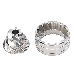 Coffee Grinding Disc Core Kit, Coffee Grinder Disc Strong Applicability High Efficiency for Milk Tea Shop (Seven Star Cone)