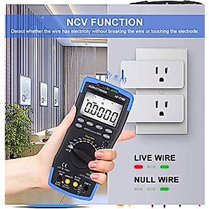 Digital Multimeter AP-770D TRMS 40000Counts Multimeter Tester Autoranging Voltmeter Ammeter with High Precision for NCV AC/DC Voltage Current Resistance Capacitance Frequency Diodes hFE Temperature