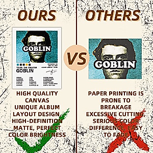 Tyler The Creator Poster - New Signature Album 8 Piece 8*10 inch Printed Canvas Poster Album Cover Frameless Poster Art Album Cover Poster Decor Living Room Dorm Poster Decor Room Aesthetic Music Poster…