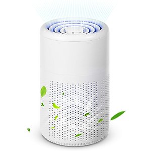 Air Purifiers HEPA Air Purifier for Home with USB Cable, 20db Quiet Air Cleaner Air Filter Eliminator for Bedroom Desktop Office Living Room for Pet, Pollen, Smoke Odor Pollutants