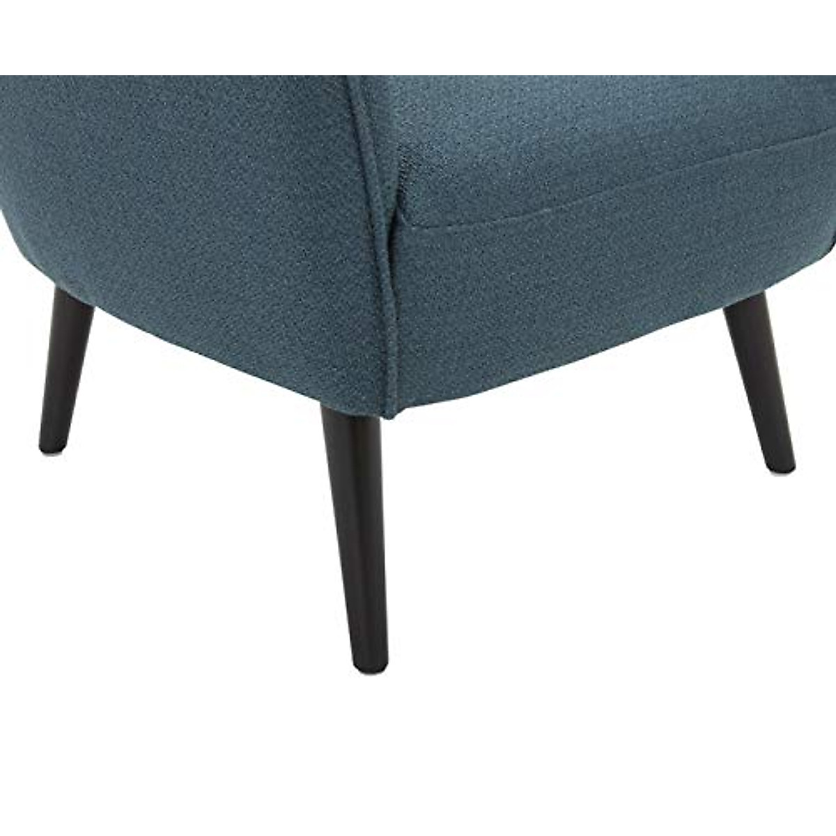 Amazon Brand – Rivet Luna Upholstered Crescent Mid-Century Accent Chair with Tapered Legs, 31.5"W, Teal