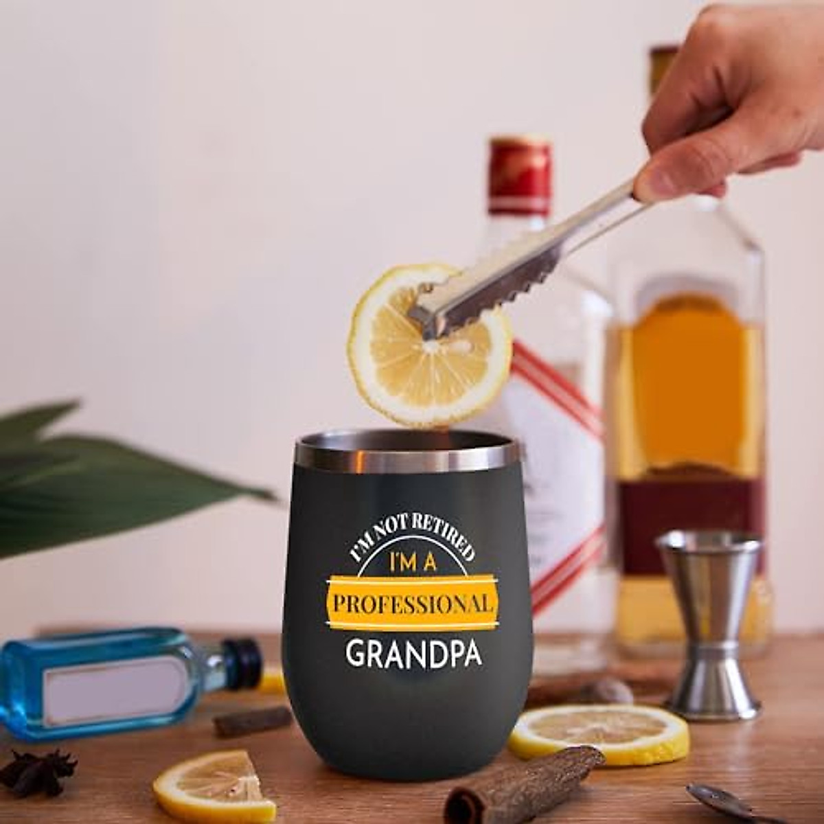 I'm Not Retired I'm A Professional Grandpa Tumbler With Lid And Straw For College