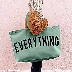 LLYLIU Canvas Tote Bag - Extra Large Shopping Beach Totes Bags Reusable Big Grocery Bag 28" x 8" x 16"