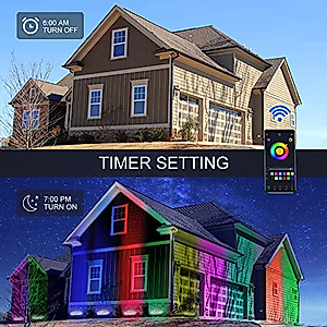 Yaaasi Led Wash Light Bar, Wall Washer DJ Light Bar with APP Control, Double Row 72W RGBCW Outdoor Led Flood Light Waterproof Stage Light Bar for Garden Landscape Church Wedding Lighting 2 Pack