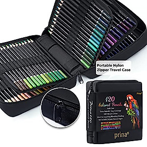 PRINA 120-Color Colored Pencils Set for Artists | Vibrant & Professional