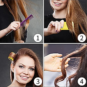 36 Pack Self Grip Hair Rollers Set - Salon Dressing Curlers for Long Hair, No Heat Jumbo, Large and Medium Rollers With Clips & Comb
