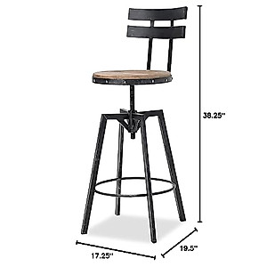 Christopher Knight Home Jutte Barstool Sets, Antique + Black Brush Silver