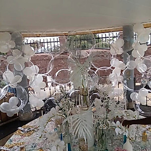 Bobo Balloons 20Inch Kit Tcwlyfc 50Pcs - Balloon Arch Kit, Clear Balloons Decor For Birthdays, Weddings, Baby Showers, Durable TPU - Party Decorations, Bulk Balloons, Bobo Balloons Set