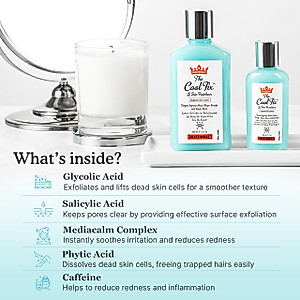 Shaveworks The Cool Fix Aftershave for Women: Pubic Hair Removal, Razor Bumps, Razor Burns, Ingrown Hair Treatment – After Shaving Post Waxing Bikini Area Moisturizing Skin Care Gel 5.3 Fl Oz