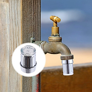 YARNOW Luminous Faucet Outdoor Water Faucet Outdoor Water Spigot Waterfall Faucet Led Sink Tap Bathroom Faucet Led Light Intelligent Led Faucet Kitchen Water Tap Replacement Faucet Elder