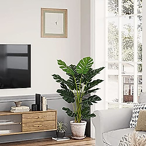 VIAGDO Artificial [Monstera] Deliciosa [Plant] 4ft Tall 15 Decorative Split Leaves, Faux Swiss Cheese [Plant] Fake Tropical [Monstera] Palm Tree for Home Office Room Store Garden Floor Decor