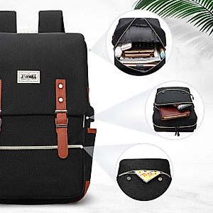 JOYHILL Vintage Laptop Backpack for Men Women, Unisex Fashion School College Rucksack, Travel Backpack Fits 15.6 Inch Laptop