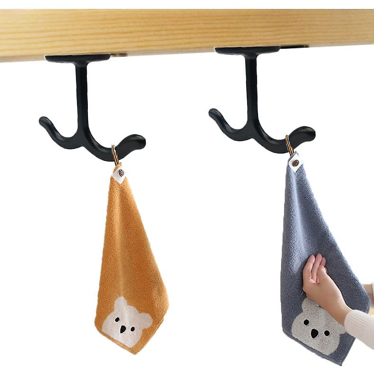 NNNJunhua Under Cabinet Hooks Zinc Alloy Ceiling Double Hook Purse Hook for Table Under Shelf Hooks for Cabinet Wardrobe Coat Towel Hat Mug Cup Hook Under Cabinet Shelf