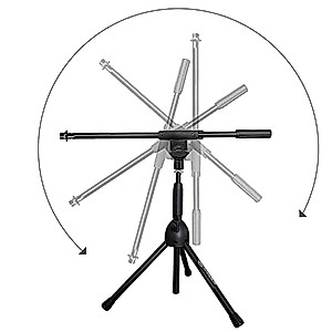 AxcessAbles Short Microphone Stand with Boom Arm | Low Profile Mic Tripod Stand for Kick Drums | Guitar Amp Stand | Low-Pro Mike Stand (MS-101L)