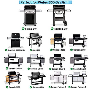 FORYEYC 7639 17.3 Inch Cooking Grates for Weber Spirit 300 and II 300 Series E310 E320 E330 S310 S320 S330, 7638 Stainless Steel Grill Grids for Spirit 700, Genesis Silver Gold B & C, Platinum B & C