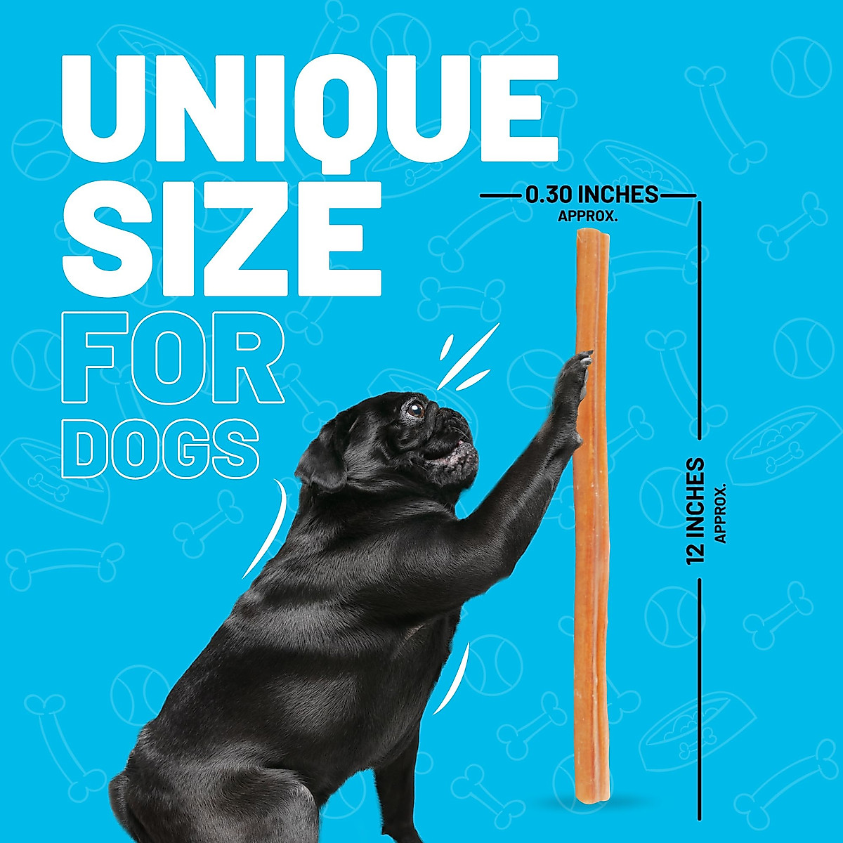 Sitka Farms Bully Sticks Slim 12 inch - 10 Count - Bully Sticks for Dogs - All Natural Long Lasting Dental Treats for Large Medium and Small Dogs, Collagen Chews for Dogs