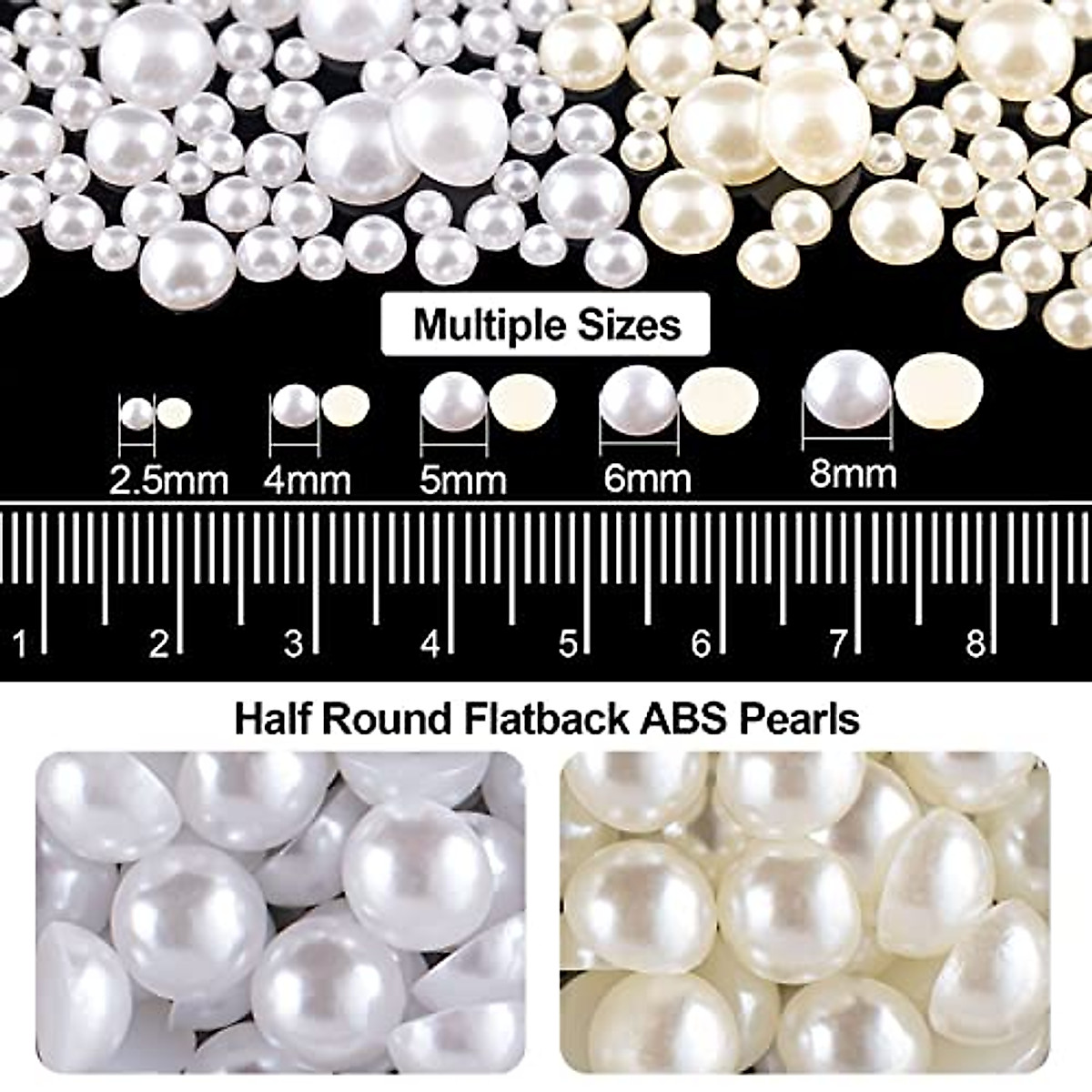 3 Boxes of Flat Back Nail Art Crystal Rhinestones+Pearl Set 1 Colorful+AB+Transparent White Rhinestone+Half Round White&Beige Pearl with Picker Pencil and Tweezer For Home DIY And Professional Use