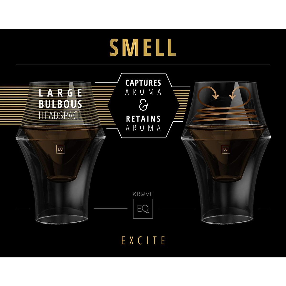 KRUVE - Excite & Inspire | Coffee Glasses | Clear | 150ml x 2