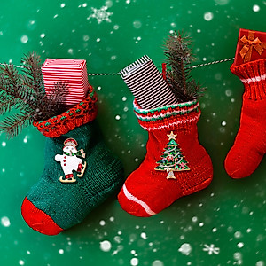 Yaomiao 9 Pieces Christmas Pin Brooch for Women Rhinestone Crystal Christmas Element Pins Snowman Bells Christmas Trees Jewelry Pins for Xmas Decorations (Elegant Style)