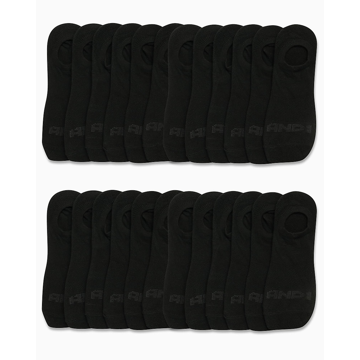 AND1 Men's Socks - Lightweight Performance No Show Liner Socks (24 Pack), Size 6-12.5, Black