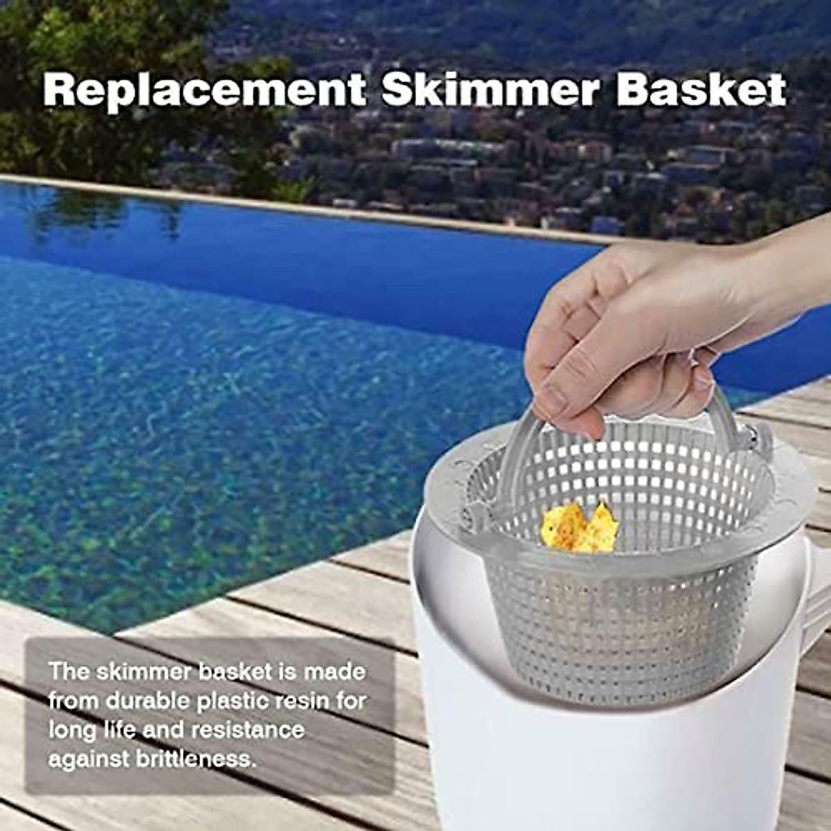 ATIE Above-Ground Pool Thru-Wall Skimmer Basket 513330 Compatible with Pentair HydroSkim Pool Thru-Wall Skimmer