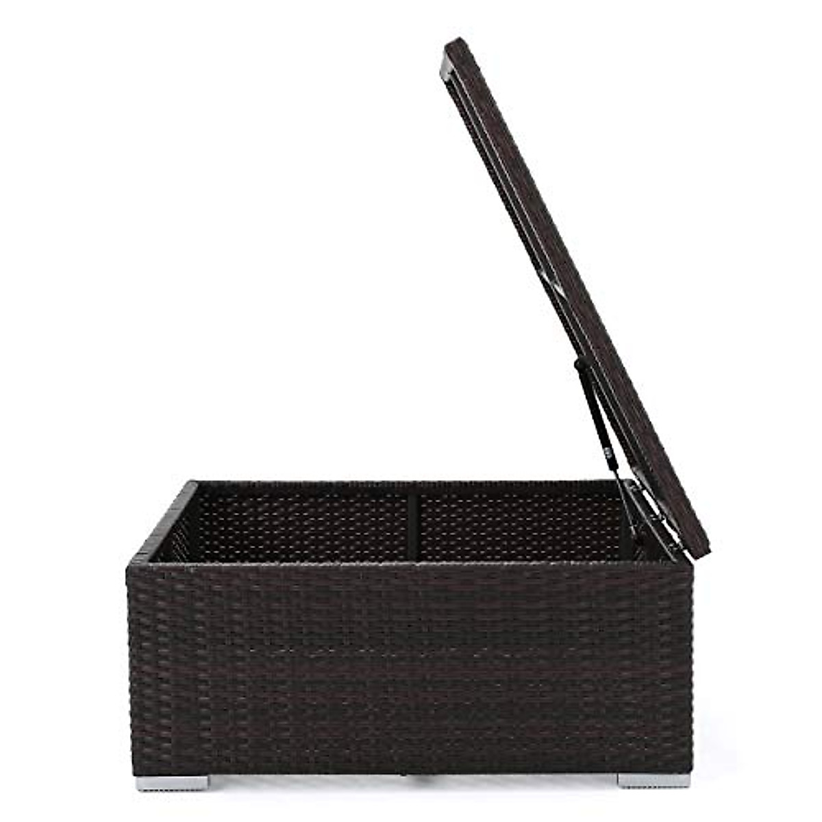 Christopher Knight Home Santa Rosa Outdoor Wicker Coffee Table with Storage, Multibrown