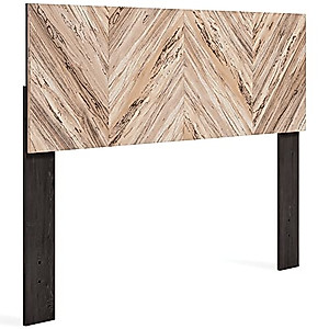 Signature Design by Ashley Piperton Contemporary Platform Headboard ONLY, Full, Two-Tone Black