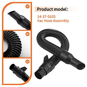 14-37-0105 Vacuum Hose/14-37-0016 Hose Assembly, Compatible With Milwaukee M18 Packout, for 18v/28v Wet/Dry Vacuum 0970-20 0880-20 0780-20 Fits Inside Hose Storage & Version With Outside Hose Storage