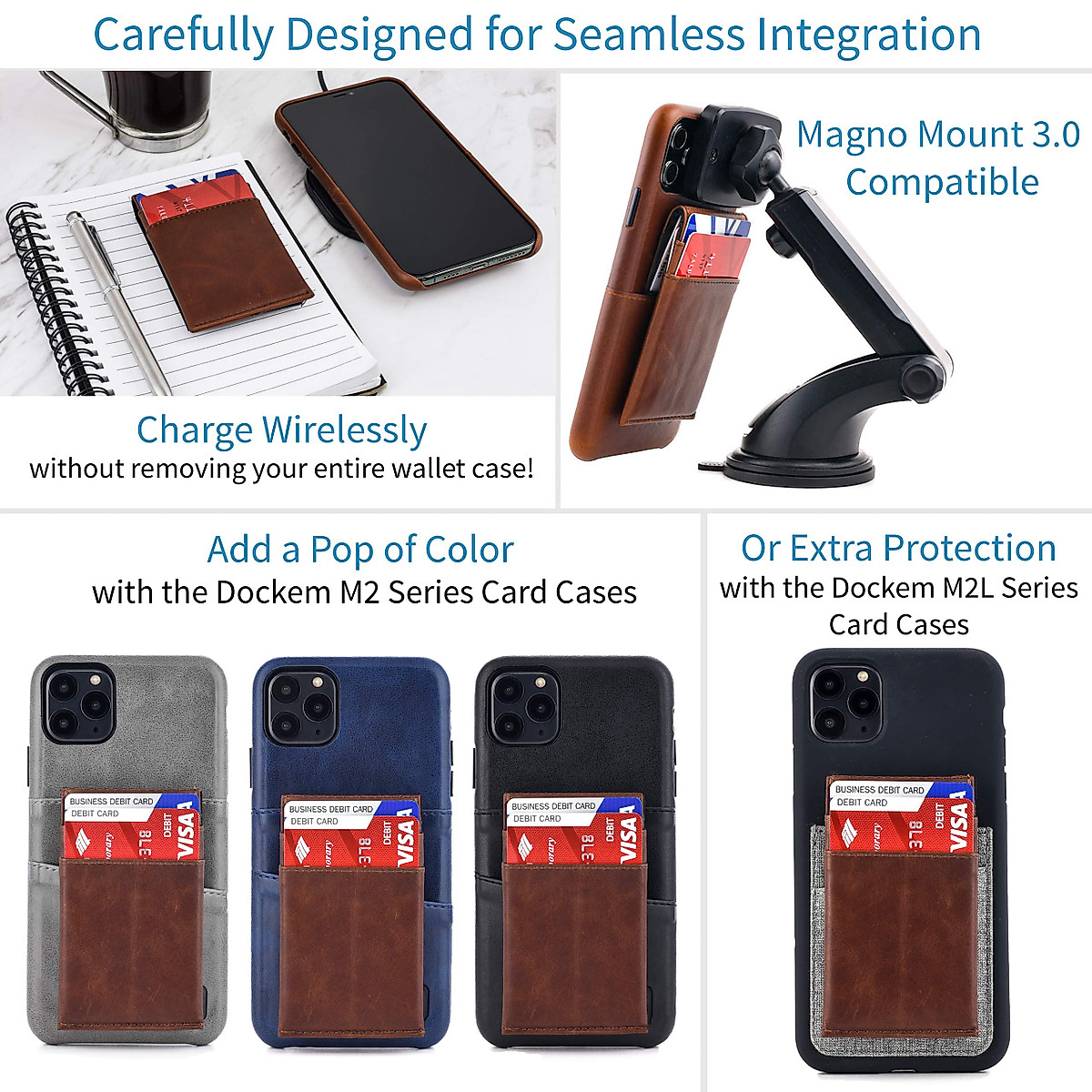 Dockem The Latcher and The Rȳd; The Modular Wallet(s) (Vintage Brown Virtuosa Genuine Top-Grain Leather)