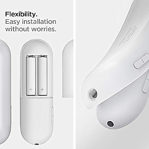 Spigen Silicone Fit Designed for Chromecast with Google TV Voice Remote Case Cover (Metal Plate and Magnetic Included) - White