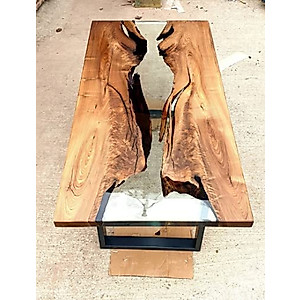 Epoxy Table, Live Edge Wooden Table, Epoxy Resin River Table, Natural Wood,Dining Table, Natural Epoxy Table, Resin Table