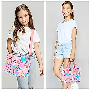 FIOBEE Canvas Tote Bag for Woman Shoulder Bag Tote Handbags Crossbody Bags with Zipper Multiple Pockets Girls