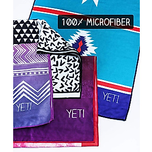 YETI YOGA - The Diamond Yoga Towel, Lightweight Slip-Free Yoga Mat Towel, 100% Microfiber