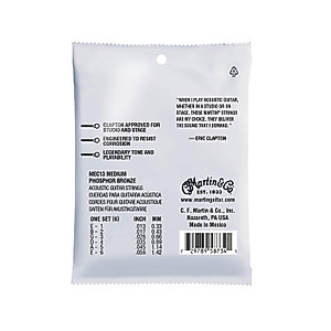 Martin Guitar Eric Clapton's Choice MEC13, 92/8 Phosphor Bronze Medium-Gauge Acoustic Guitar Strings