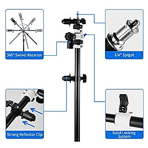 Selens Telescopic Reflector Holder Extendable Boom Arm 360 Degree Swivel with Adjustable Length for Photo Studio Product and Portrait Photography