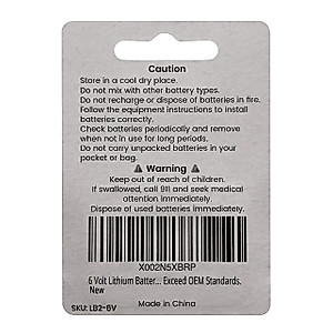 Pet Stop®, Perimeter®, Extreme® Dog Fence Collar 6V Lithium Battery