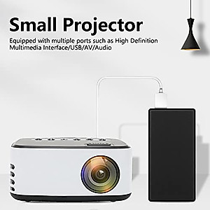 Mini WiFi Projector, 1080P Full HD Portable Movie Projector Vedio Projector Support Wireless Projection Compatible with HDMI, USB, AV, Audio(#2)