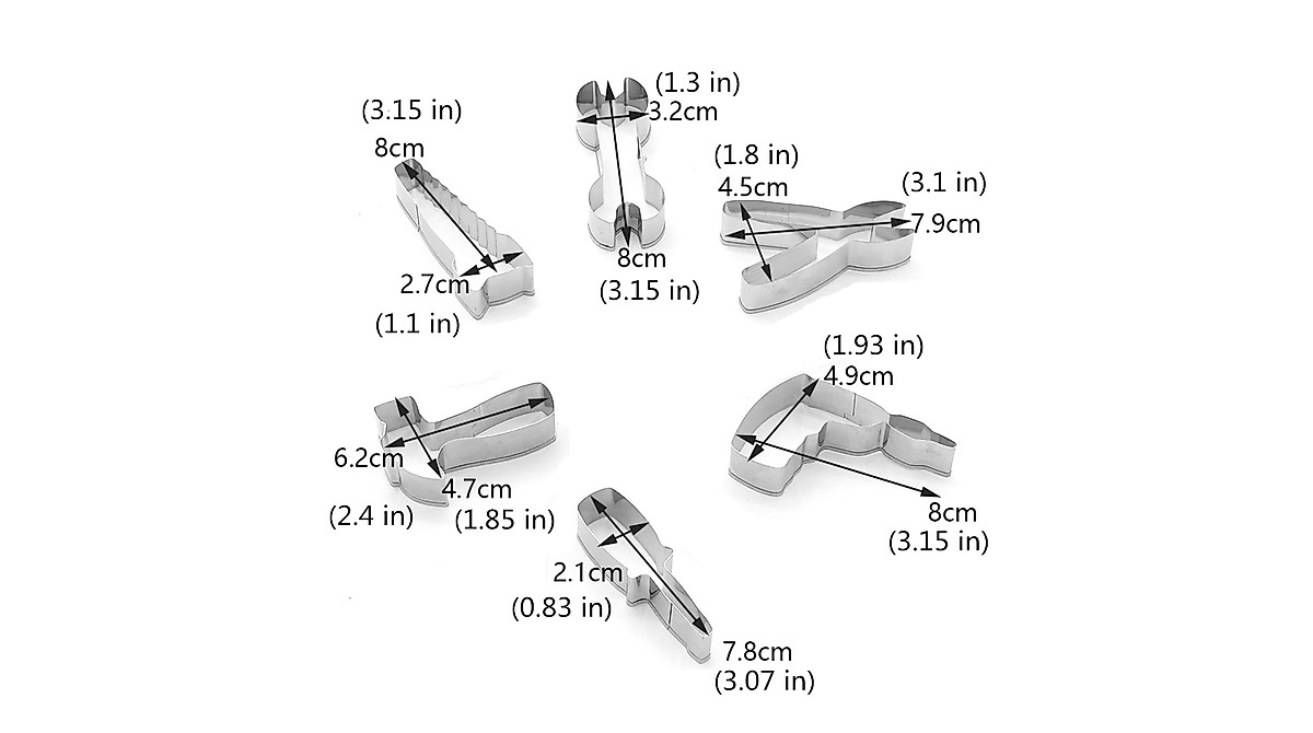 Mini Construction Tools Cookie Cutters for Father's Day